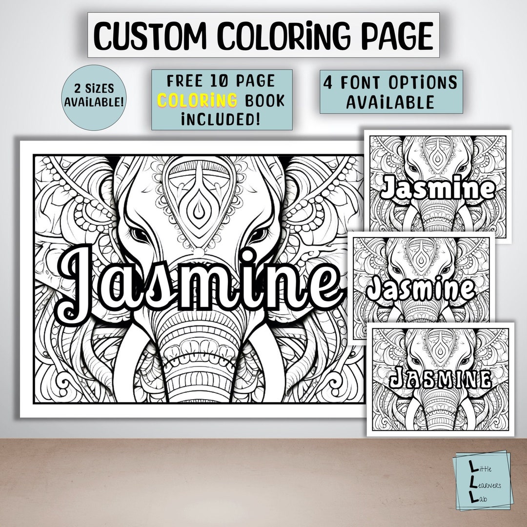 Printable Custom Name Coloring Page for Kids, Personalized Name ...