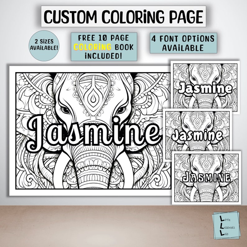 Printable Custom Name Coloring Page for Kids, Personalized Name ...