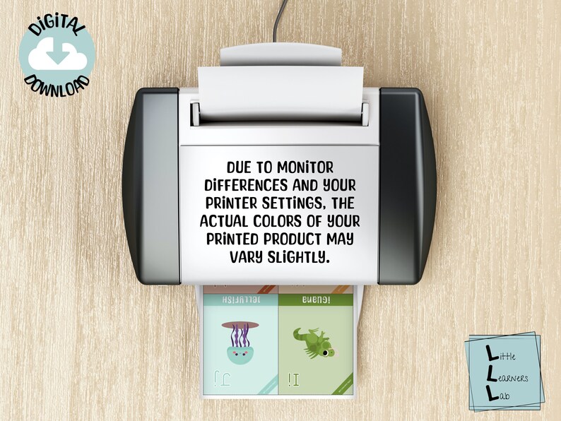 Printable Animal Alphabet Flash Cards A-Z Flashcards Rainbow - Etsy