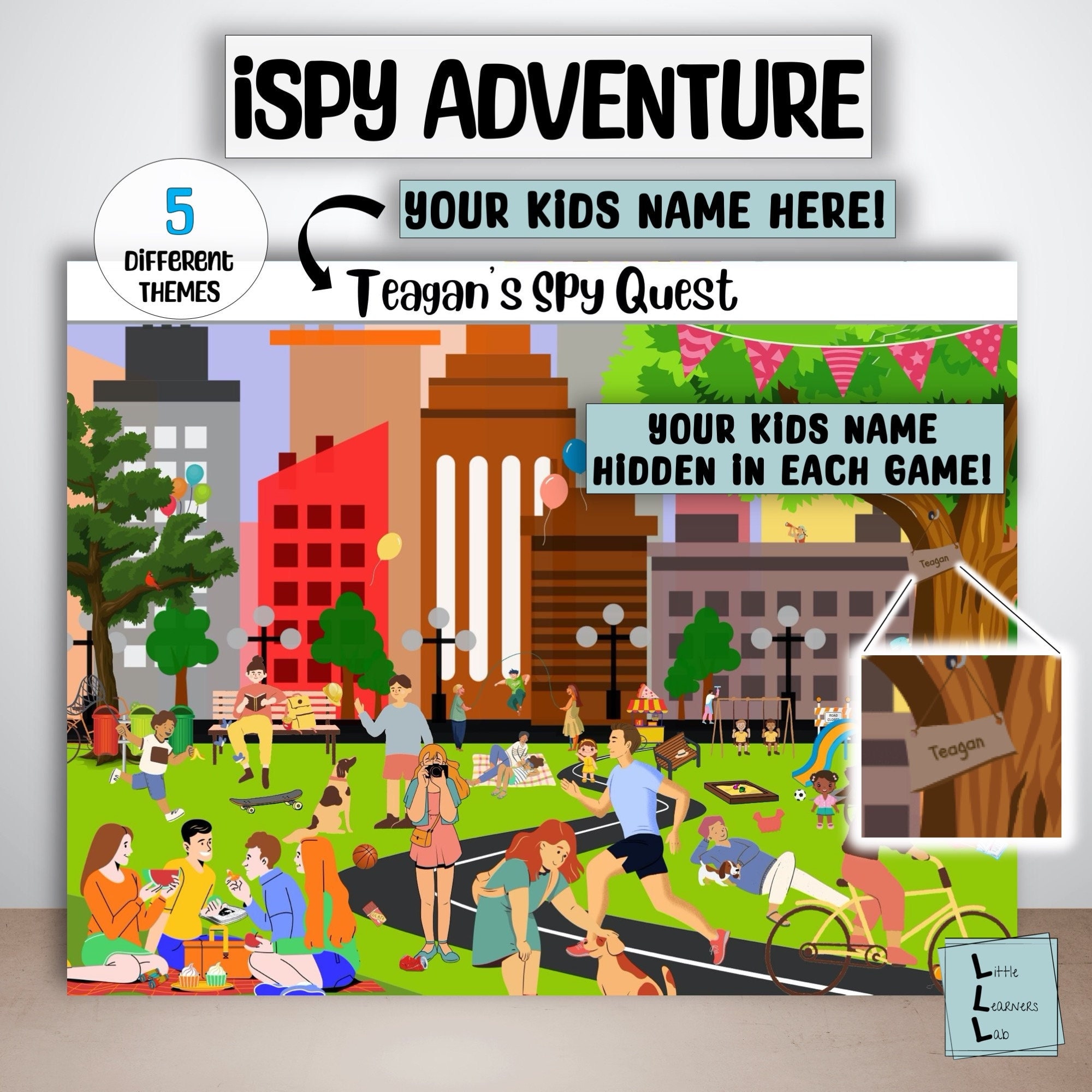 Personalized I Spy Activity for Kids, Custom Printable, I Spy Game, I ...