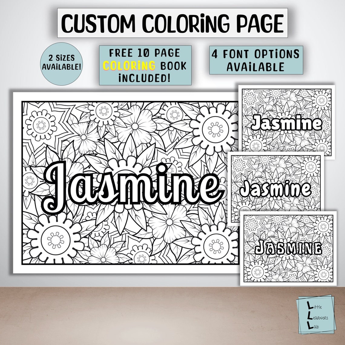 Printable Custom Name Coloring Page for Kids, Custom Name Coloring Page ...