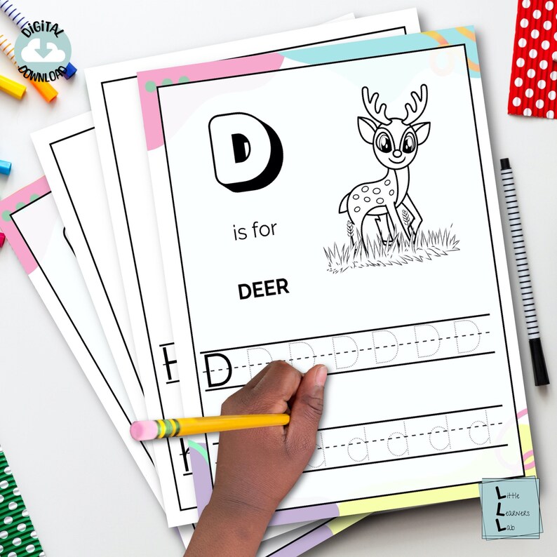 Printable Alphabet Tracing Worksheets: ABC Handwriting Practice ...