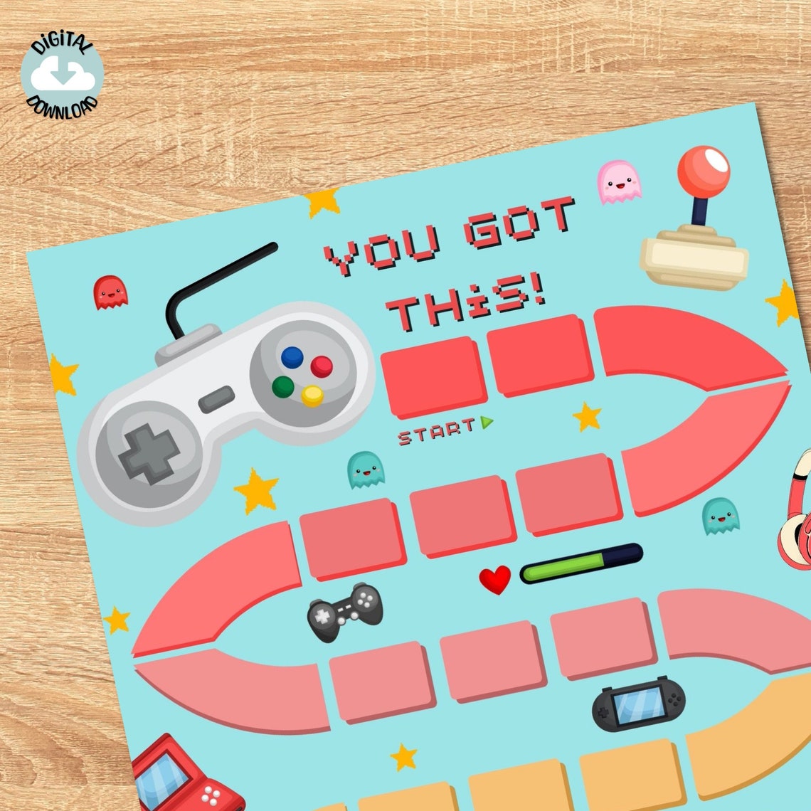 Printable Video Game Reward Chart, Gamer Behavior Chart, Kids Daily ...