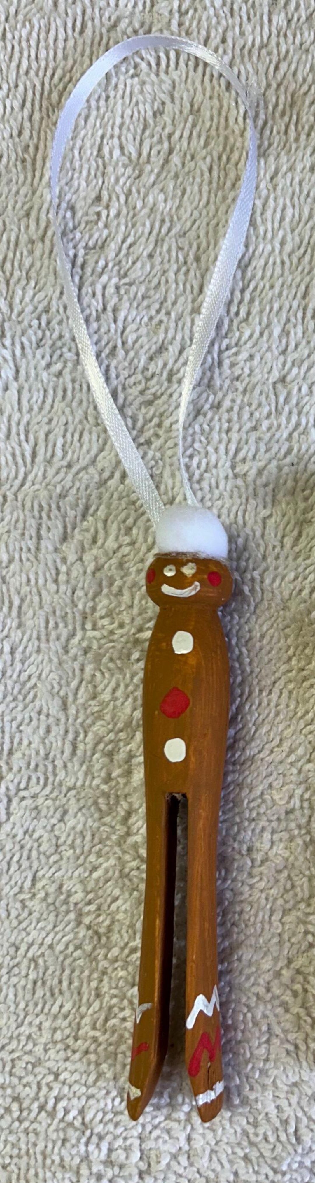 Clothespin Gingerbread Man Ornaments Vintage Christmas Decor ...