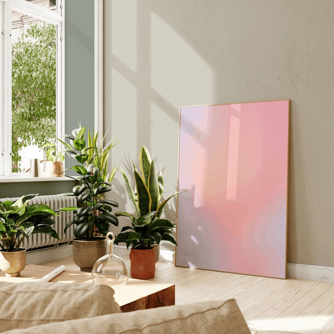 A2 Colourful Gradient Pink Lila Color, Premium Matte Paper Poster - Etsy