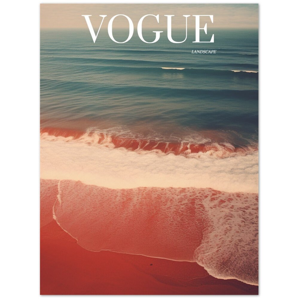 Vogue Wall Art, Trendy Poster, Beach Ocean Wall Art for Home Decoration ...