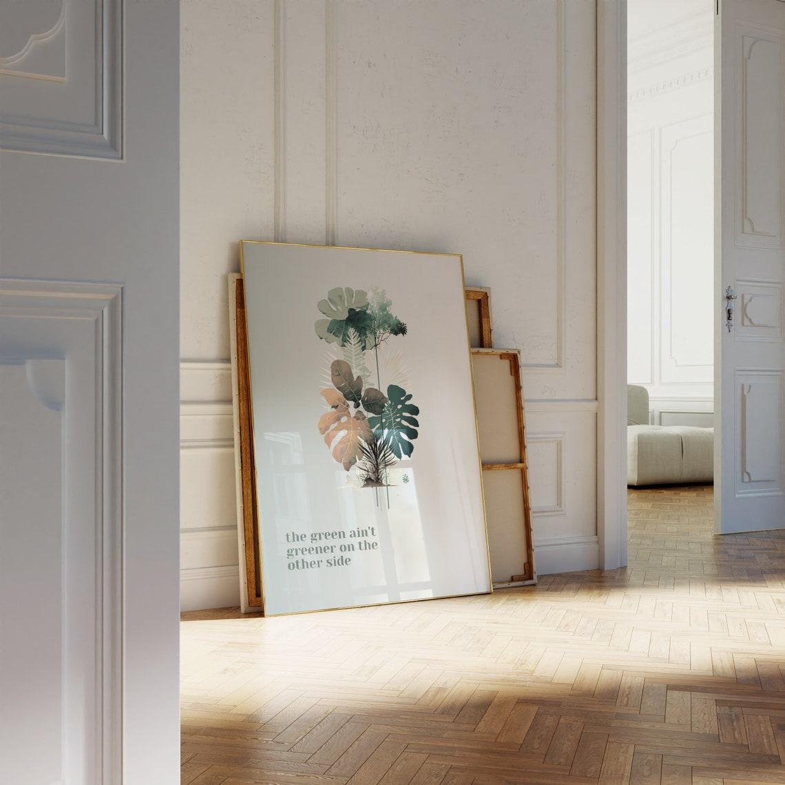 Poster Vegetation Plants, Motivational Saying, Set of 2 Digital Arts ...