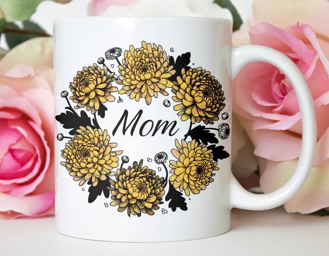 Custom November Birth Month Flower Mug, Mother's Day Gift, Custom Mom ...