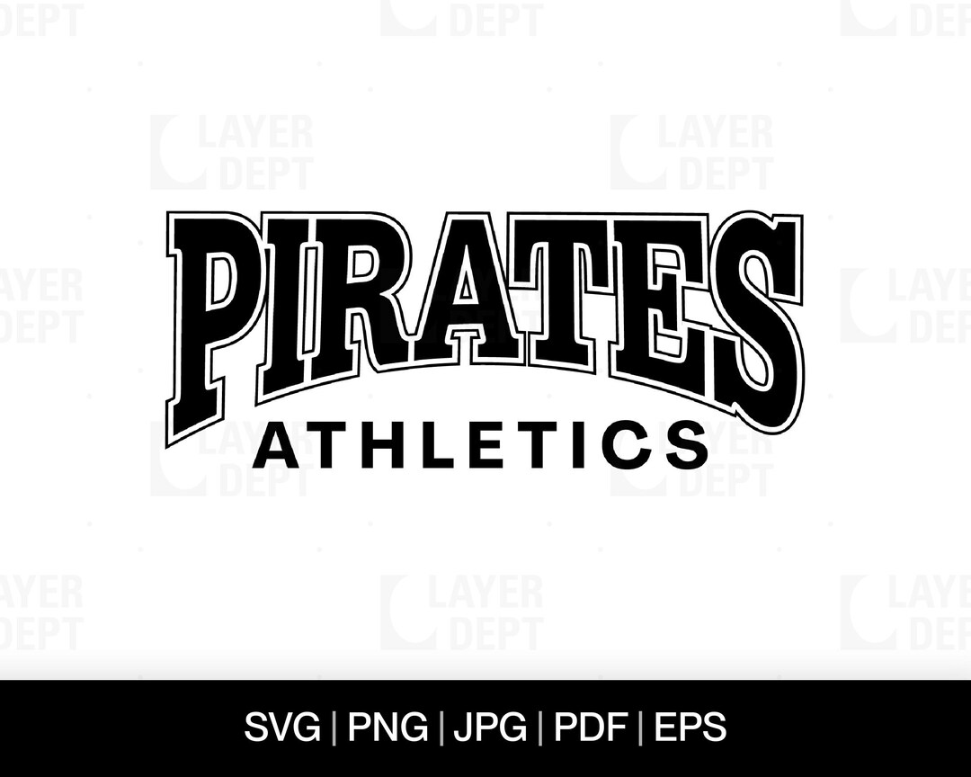 Pirate Athletics Mascot SVG: School Spirit Design (digital Files) - Etsy