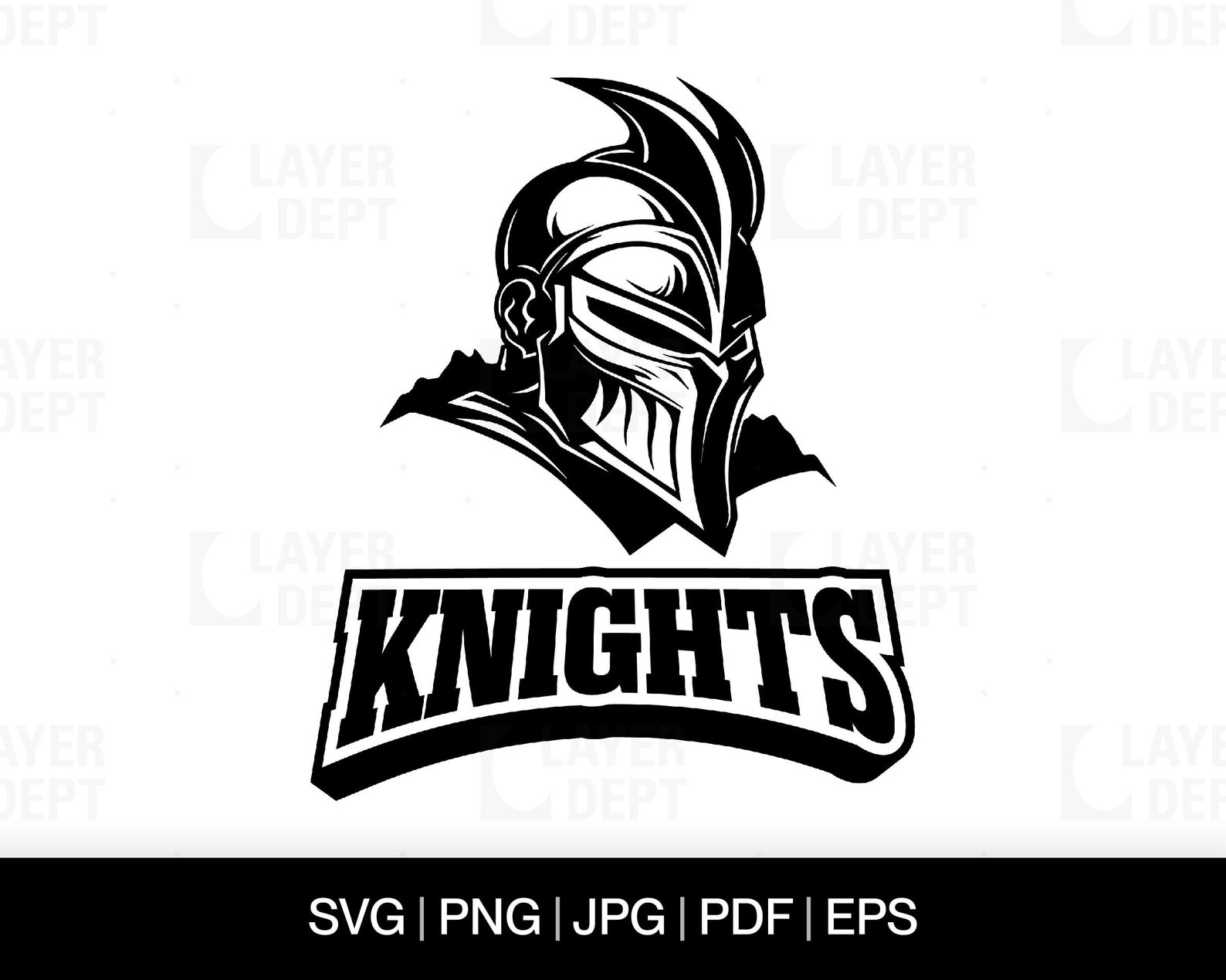 Knight Mascot SVG: School Spirit Design (digital Files) - Etsy