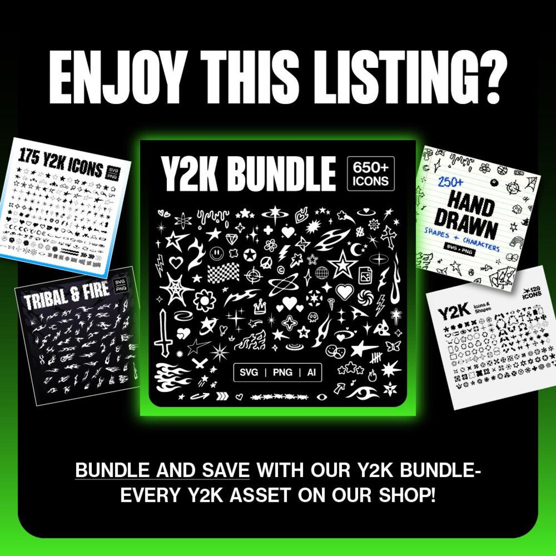 Y2K Tribal Fire Icons: Streetwear Clipart (SVG, PNG, PSD) - Etsy