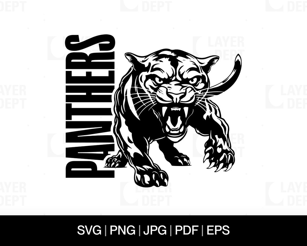 Panthers SVG, Panthers Football Shirt, Panther Mascot SVG, Panthers ...