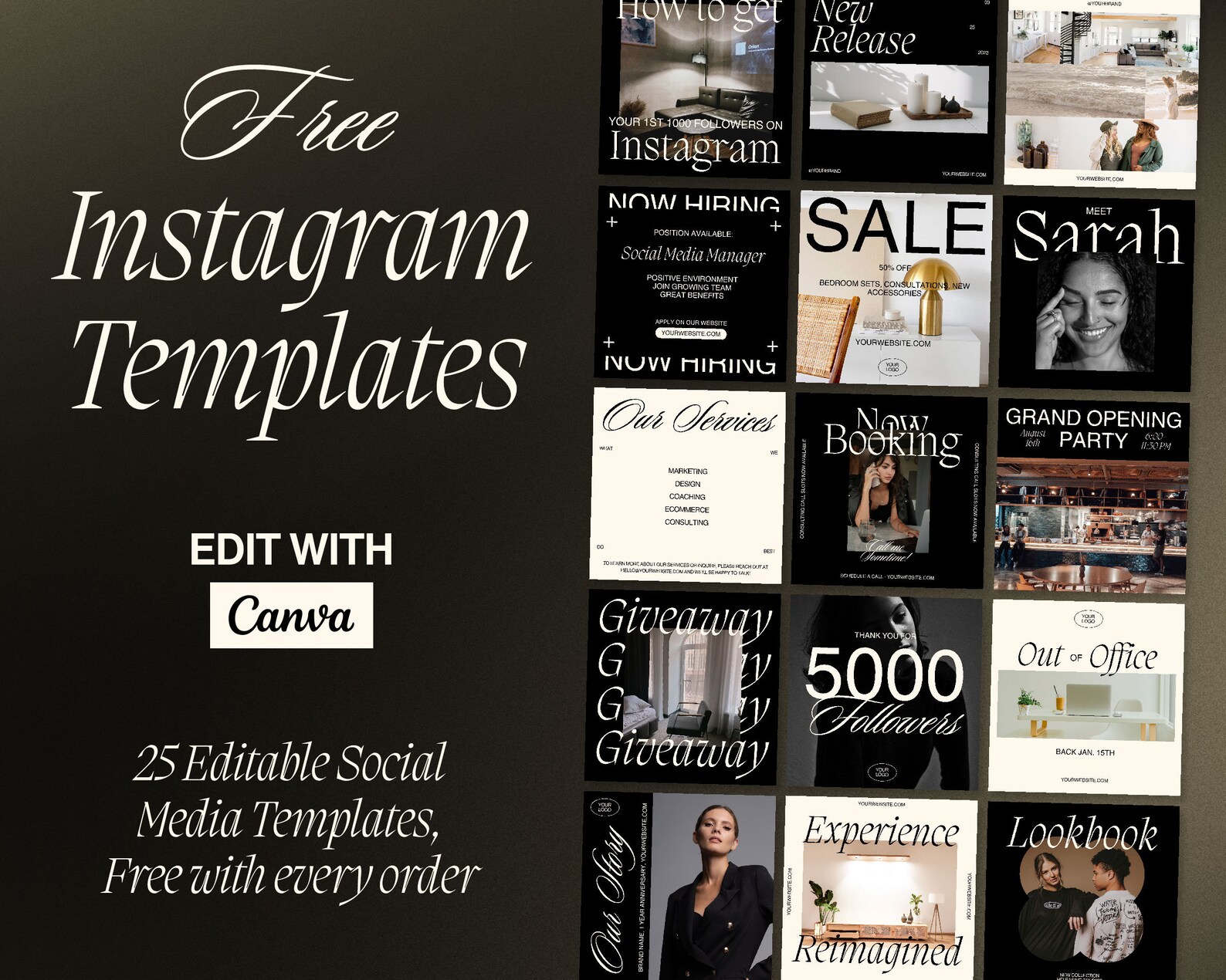 Editable Photography Logo Design, DIY Modern Canva Logo, Custom Logo ...