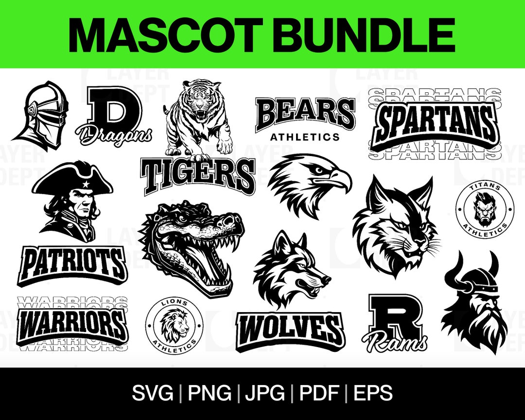 200+ Mascot SVG Bundle Mascot Head SVG Mascot Shirts Mascot Football ...