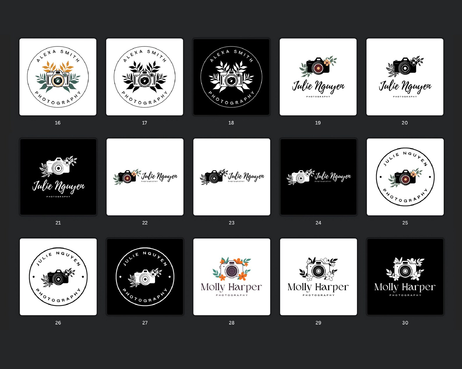 Editable Photography Logo Design, DIY Modern Canva Logo, Custom Logo ...