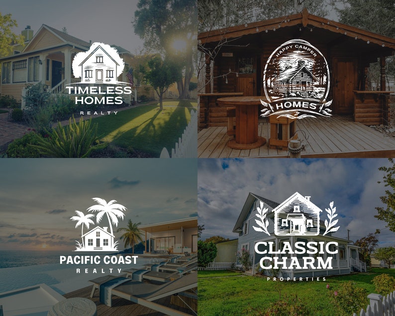 Editable Real Estate Logo Design, DIY Modern Canva Logo, Custom Logo ...