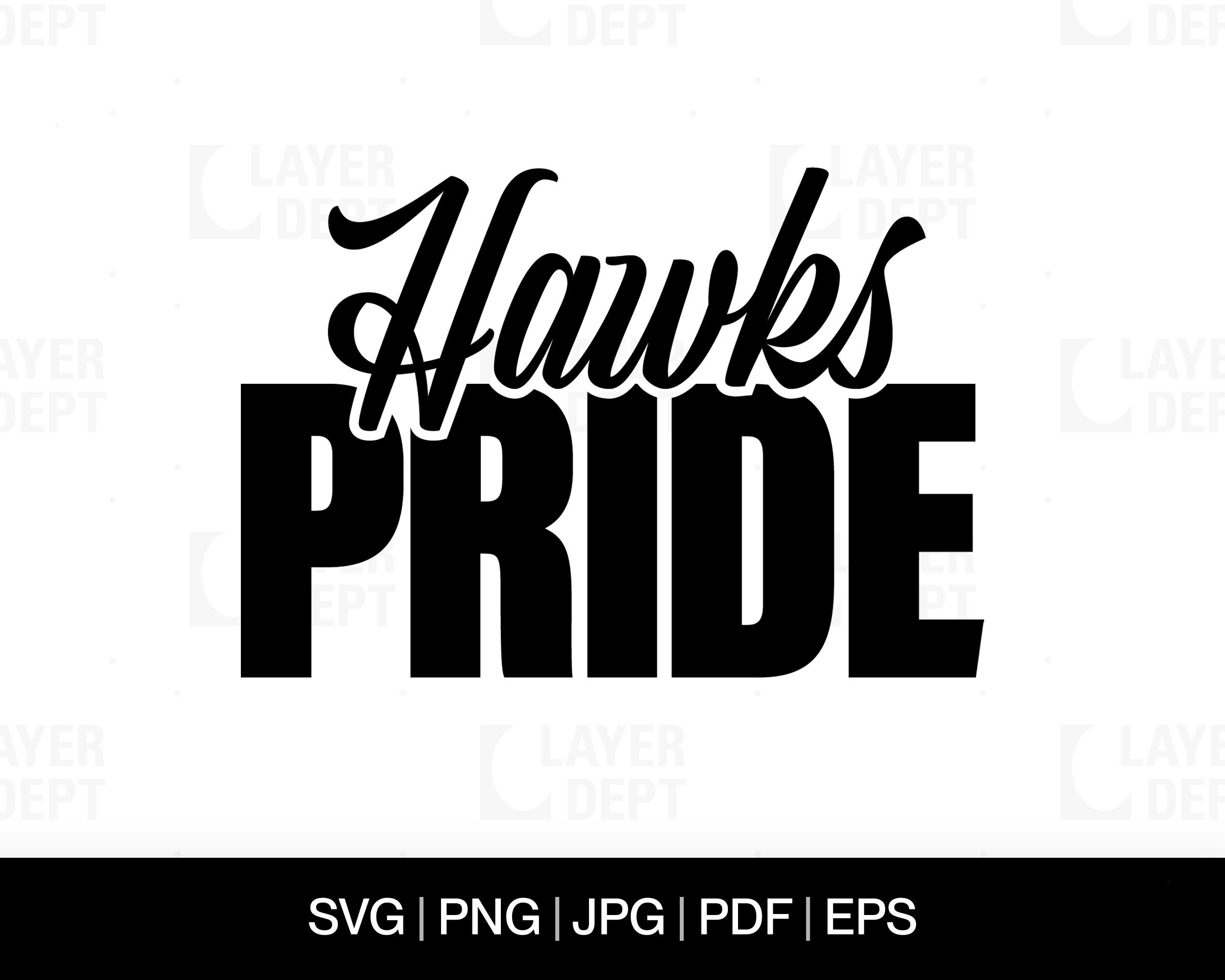 Hawks Pride SVG, Hawk Shirts, Hawks Mascot SVG, Hawk Clipart, Hawks Cut ...