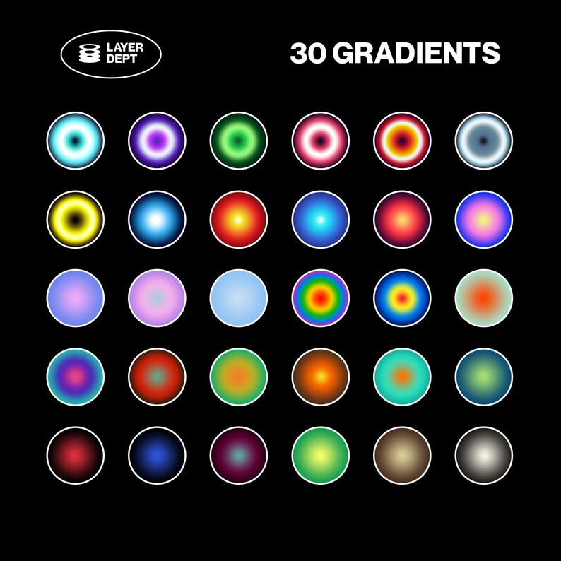 Photoshop Gradient Maps Pack 30 Hand-picked Color Gradients, .GRD Files ...