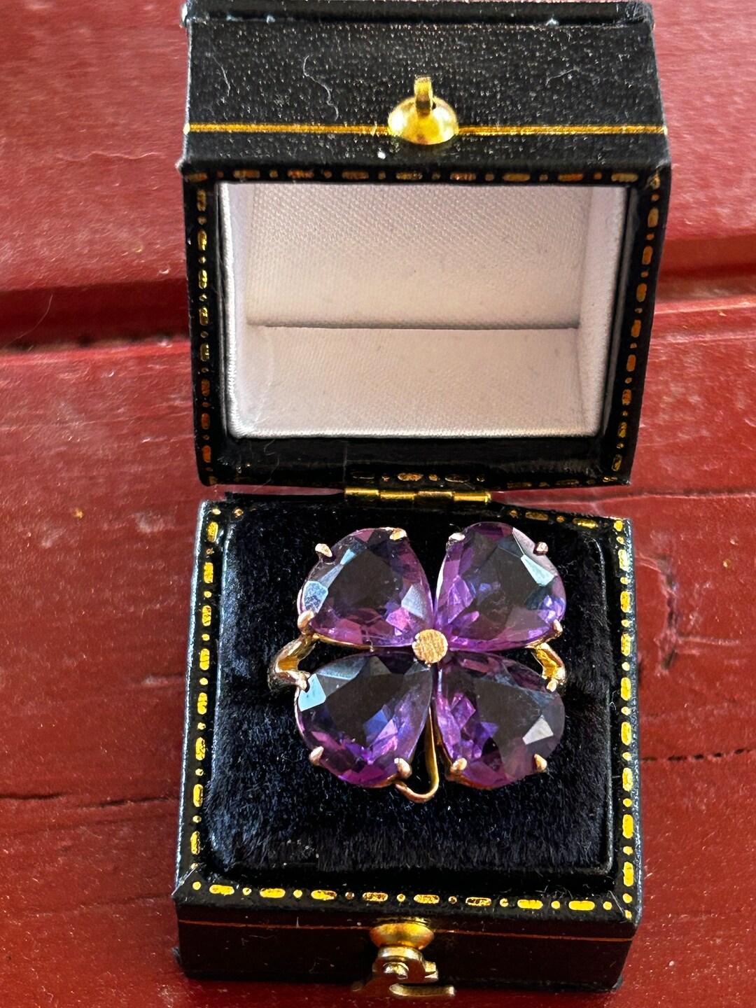 Vintage Four Leaf Clover Conversion Ring 10k Gold 4.5 - Etsy