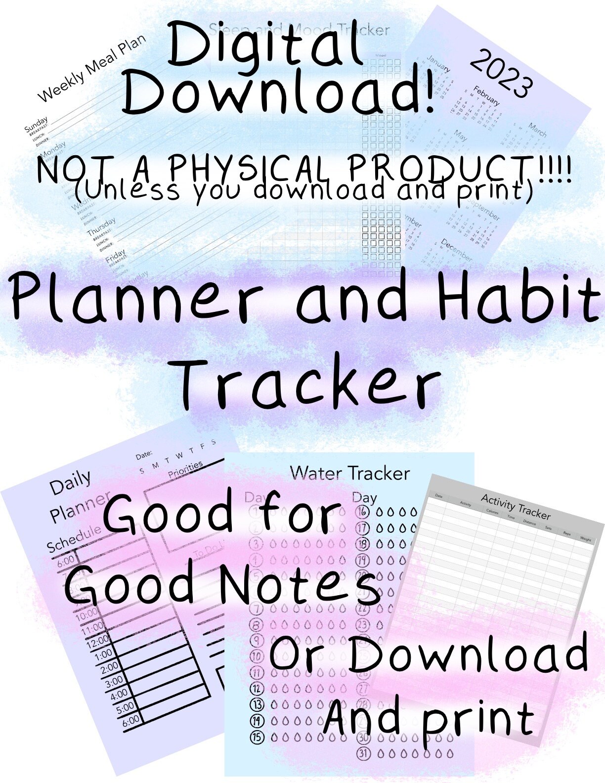 Digital Planner and Book Journal Bundledigital, Digital File, Goodnotes ...