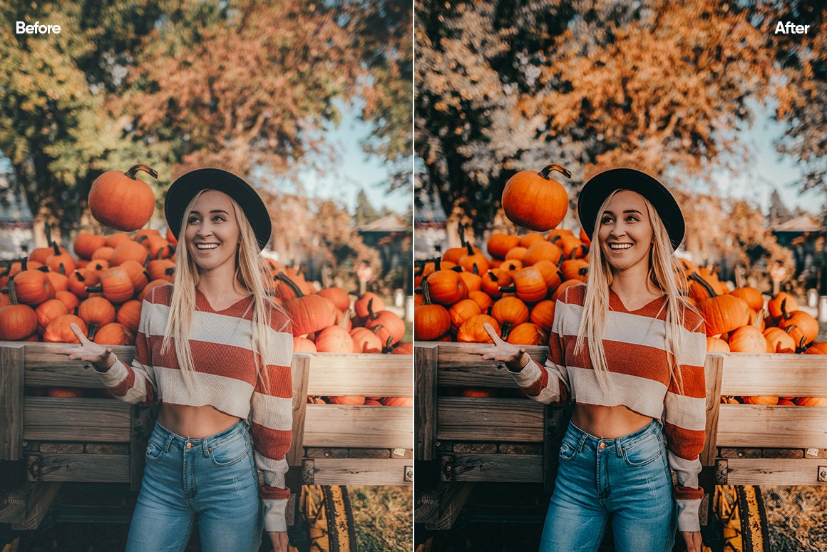 12 Autumn Lightroom Mobile & Desktop Presets, Fall Preset Warm Red Tone ...