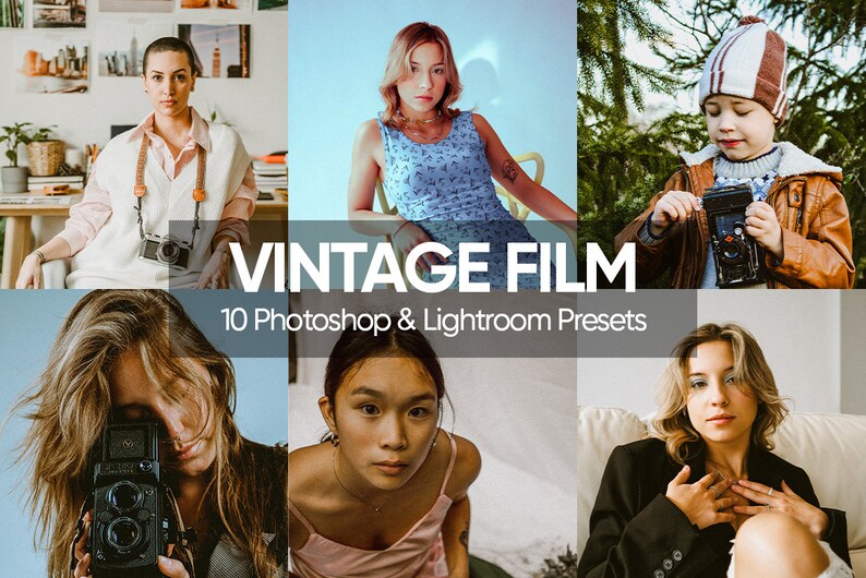 10 Vintage Film Lightroom Mobile & Desktop Presets, Retro Film, Vintage ...