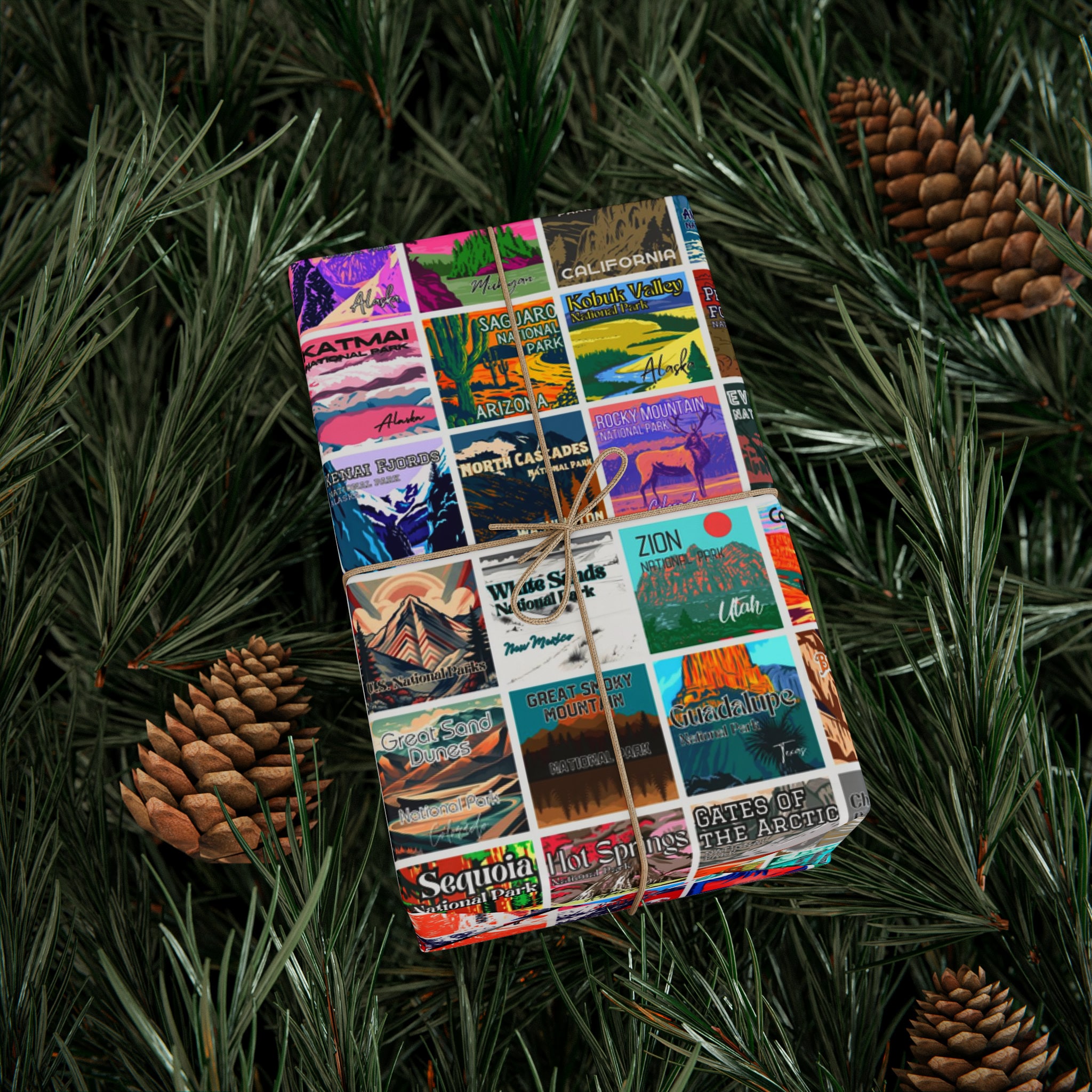 National Park Gift Wrapping Paper All 63 National Parks Gift Wrap ...
