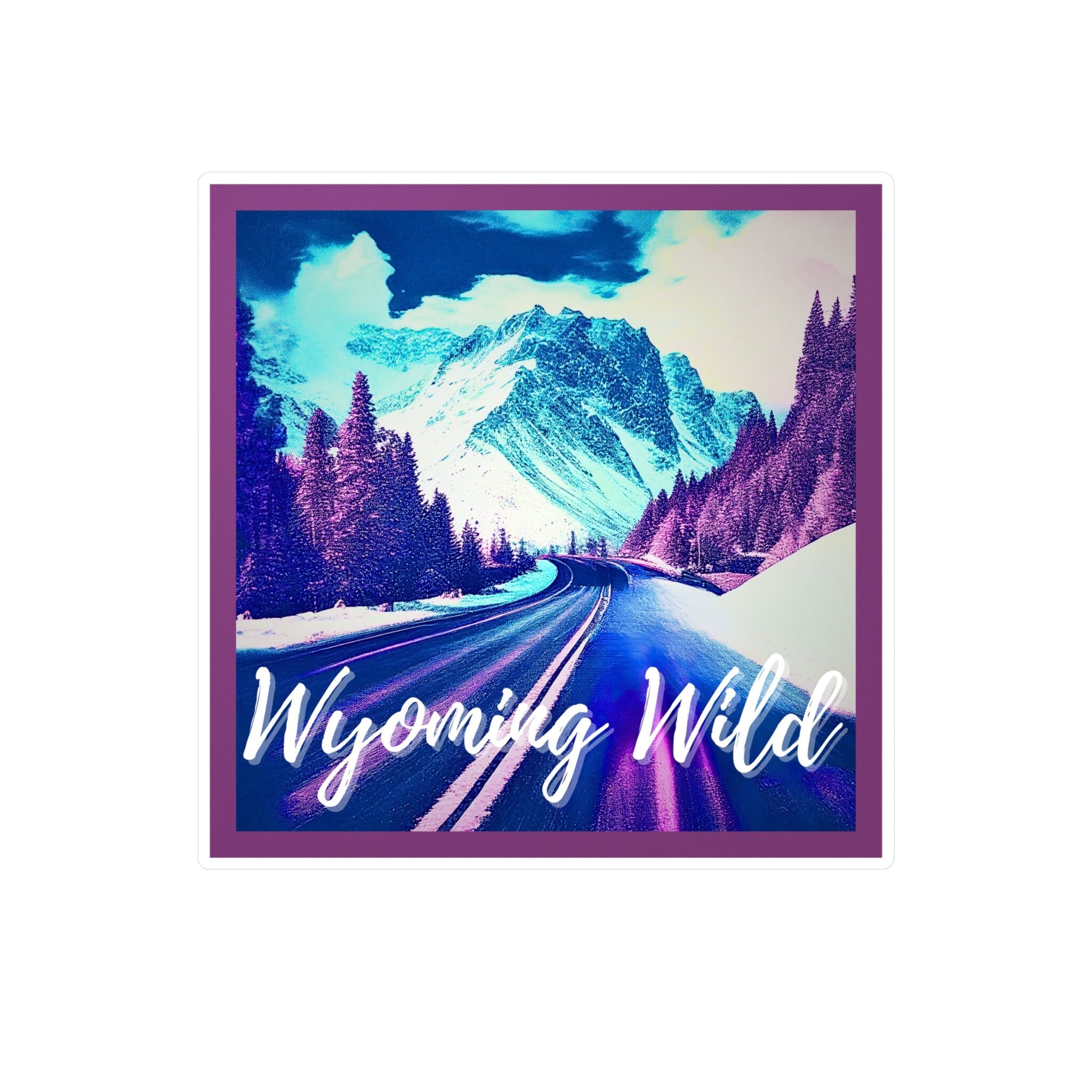 Wyoming Sticker Wyoming Vinyl Decal Wyoming Mountain Sticker - Etsy