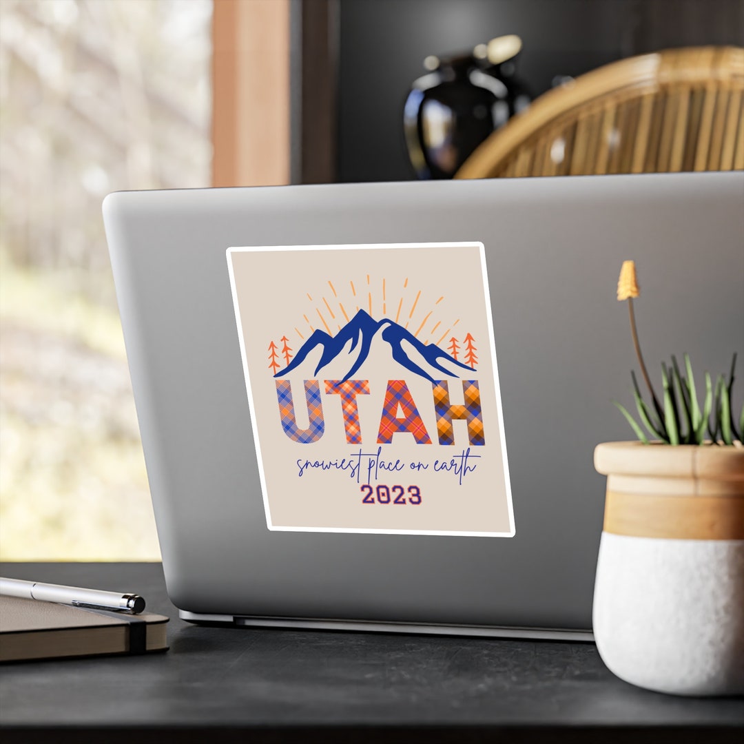 Utah Sticker Utah Snowiest Place on Earth 2023 Vinyl Decal for Lap Tops ...