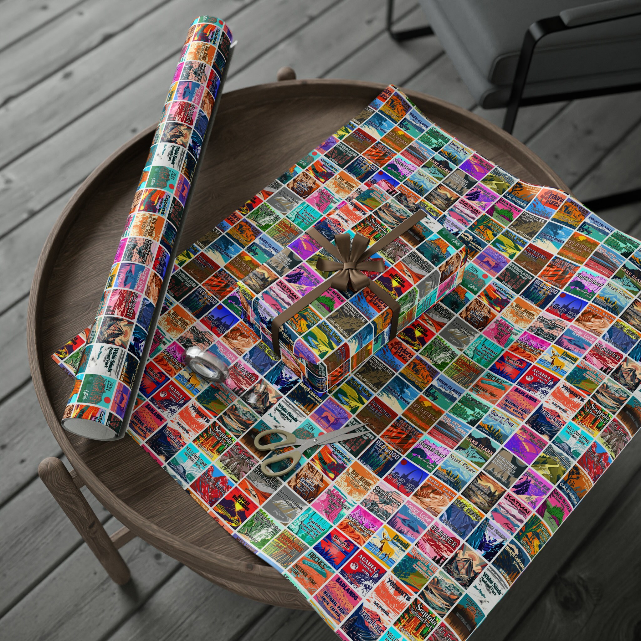 National Park Gift Wrapping Paper All 63 National Parks Gift Wrap ...