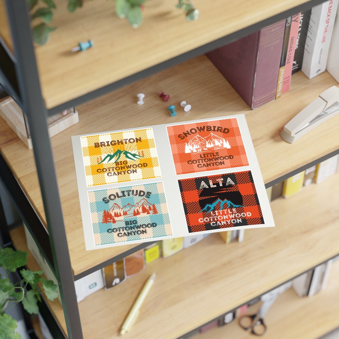 Utah Cottonwood Canyon Sticker Sheet | Retro Collegiate Plaid ...