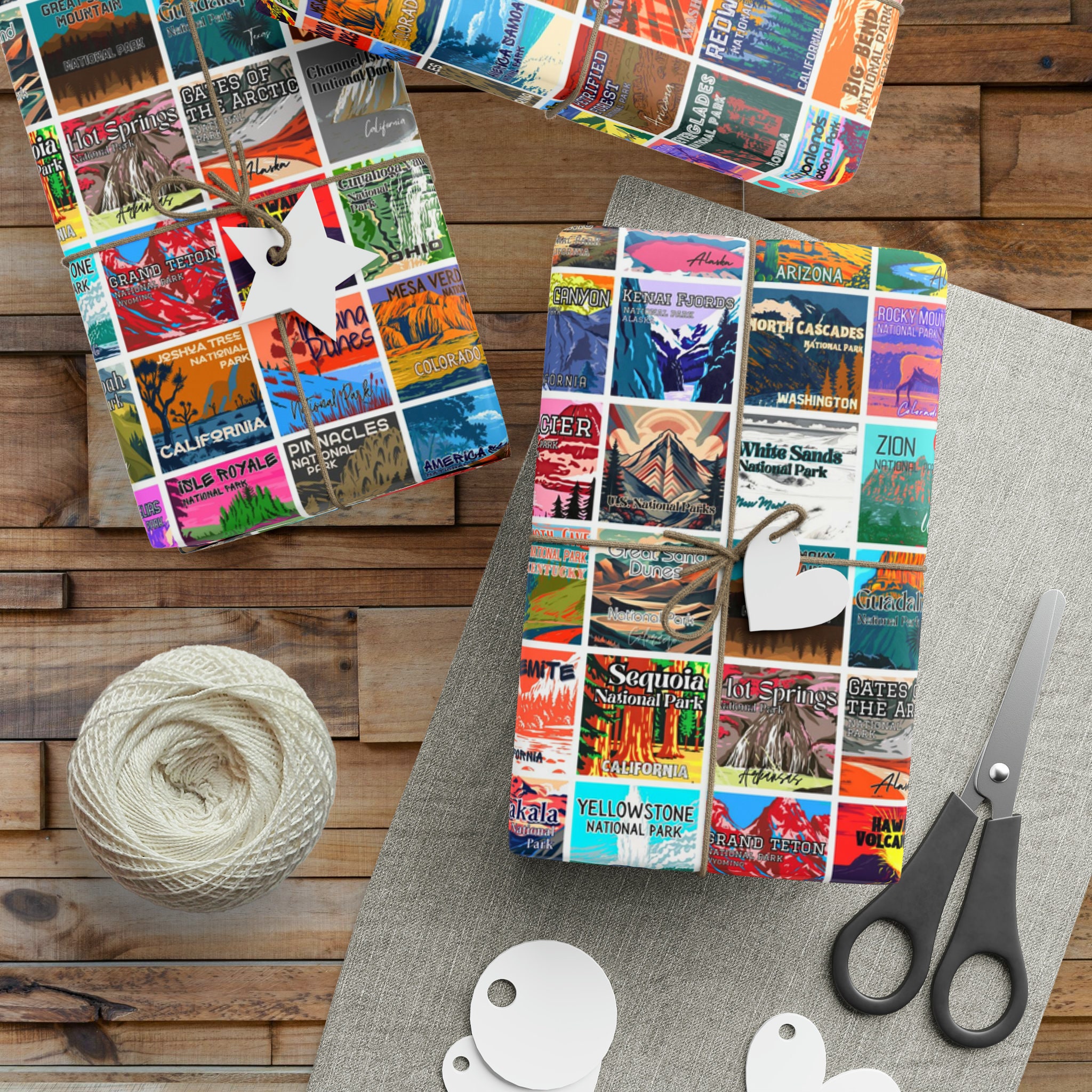National Park Gift Wrapping Paper All 63 National Parks Gift Wrap ...