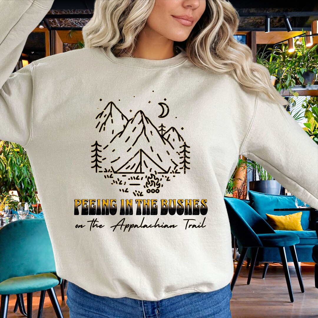 Appalachian Trail Retro Oversized Sweatshirt Peeing in the - Etsy