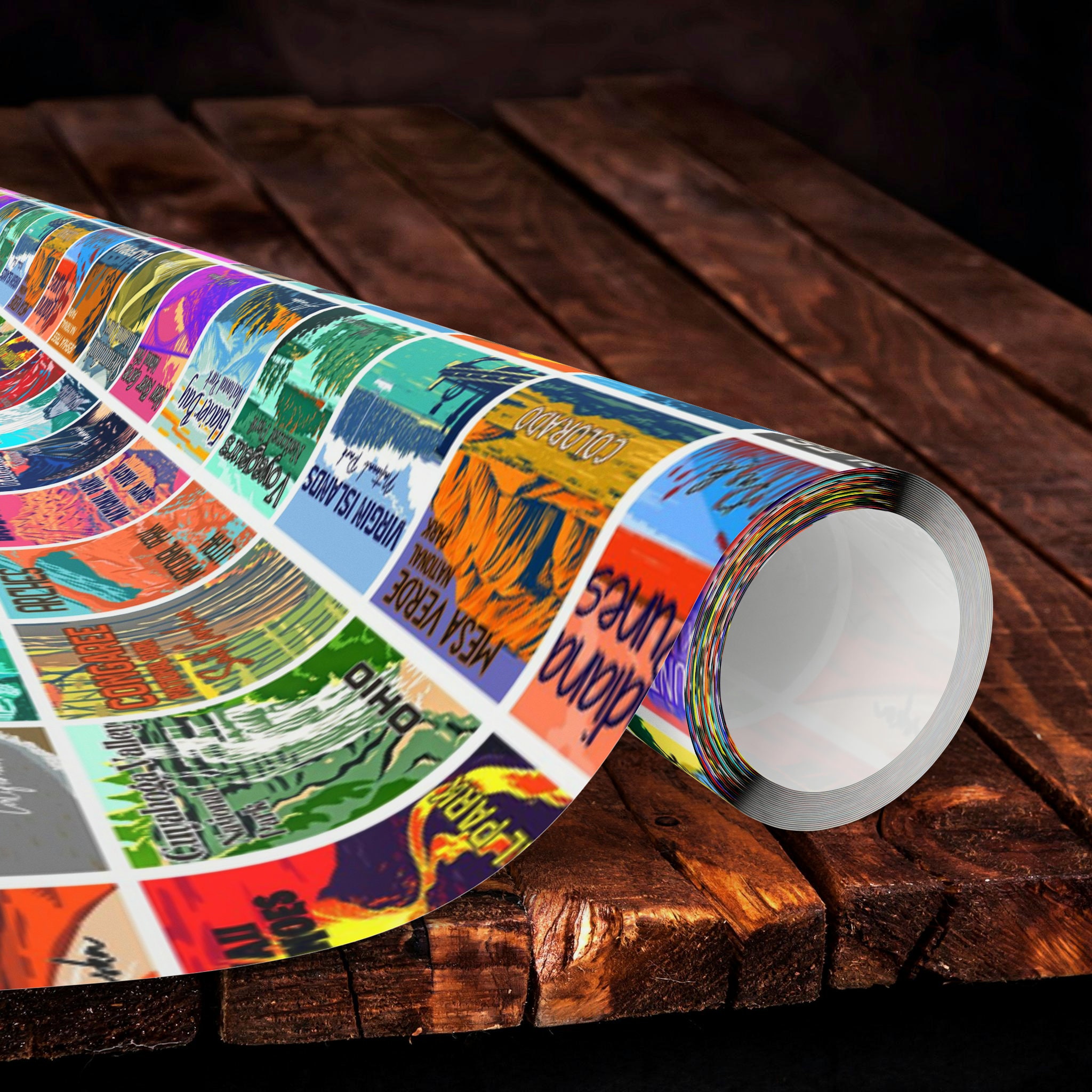 National Park Gift Wrapping Paper All 63 National Parks Gift Wrap ...