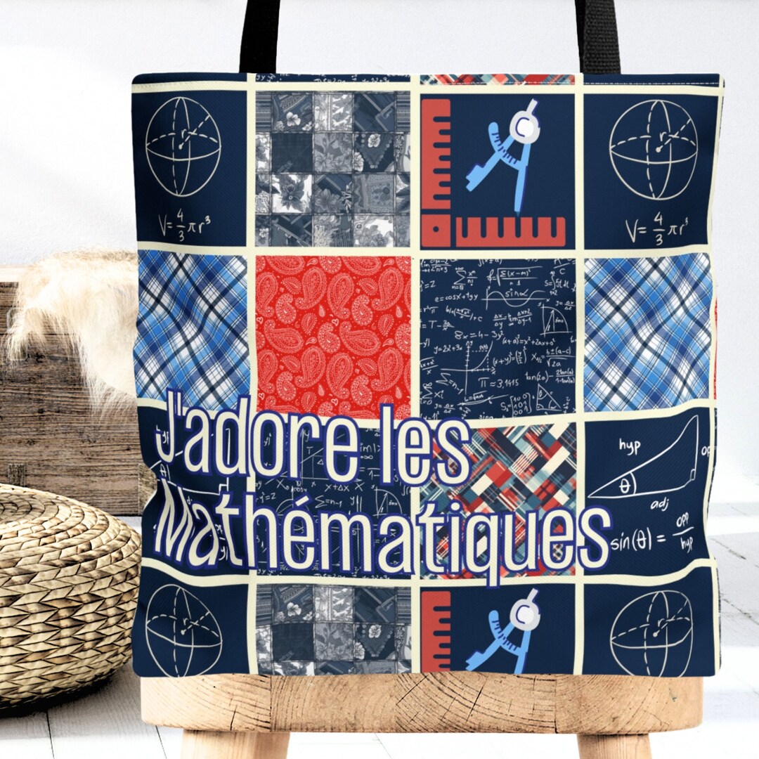 I Love Math Tote Bag | Math Teacher Artistic Tote Bag Back to School ...