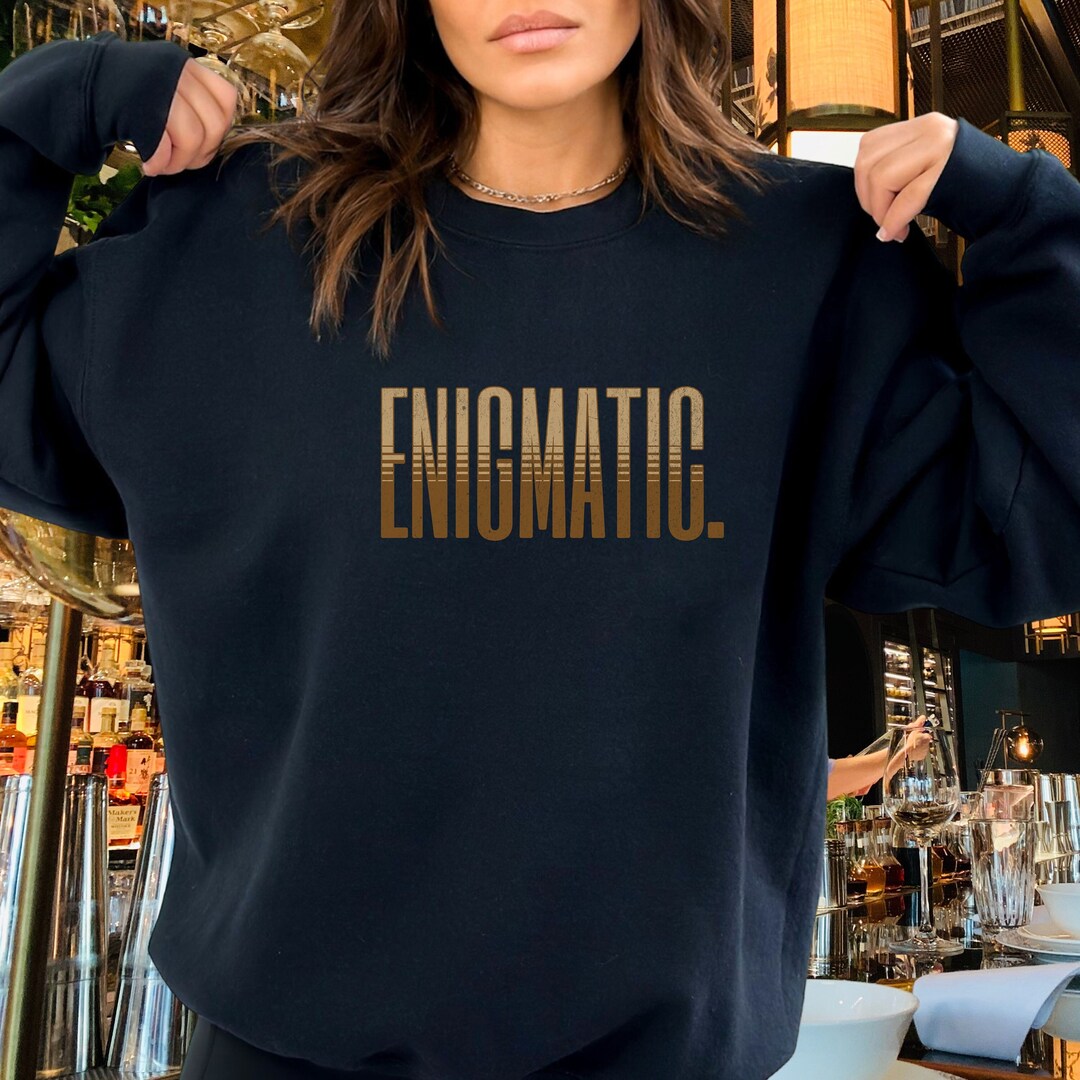 Distressed Retro Enigmatic Oversized Sweatshirt | Distressed Retro Font ...