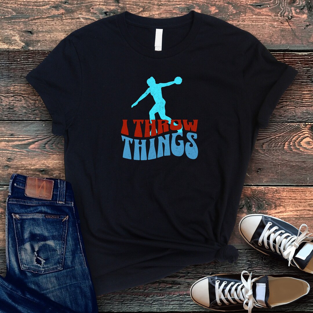 Discus Thrower Tee Shirt | Faded Retro Track and Field Thrower T-shirt ...