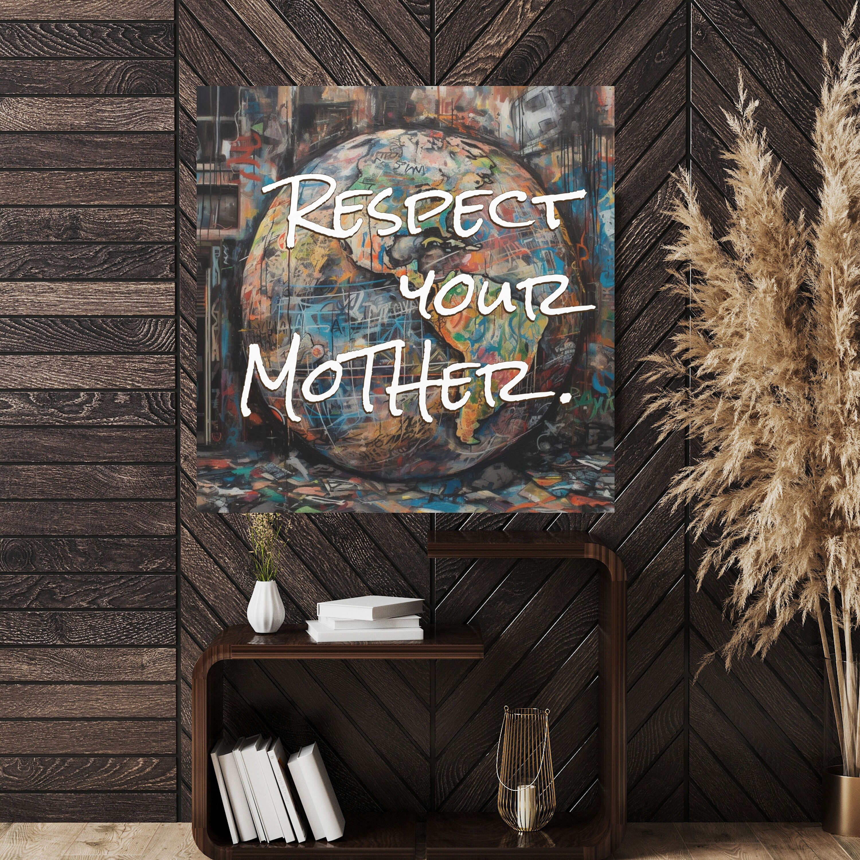 Respect Your Mother Graffiti Art Canvas | Urban Canvas Wall Art ...