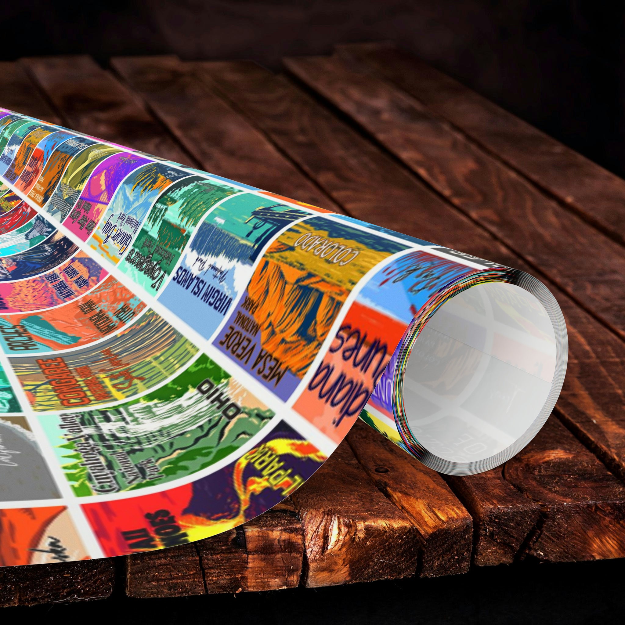 National Park Gift Wrapping Paper All 63 National Parks Gift Wrap ...