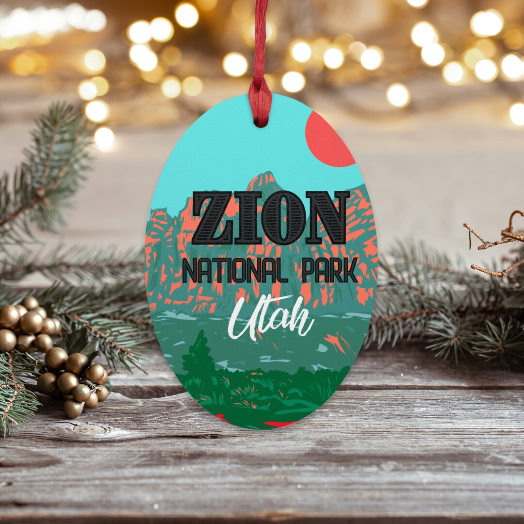 Zion National Park Utah Wooden Ornament | Zion Utah National Park ...