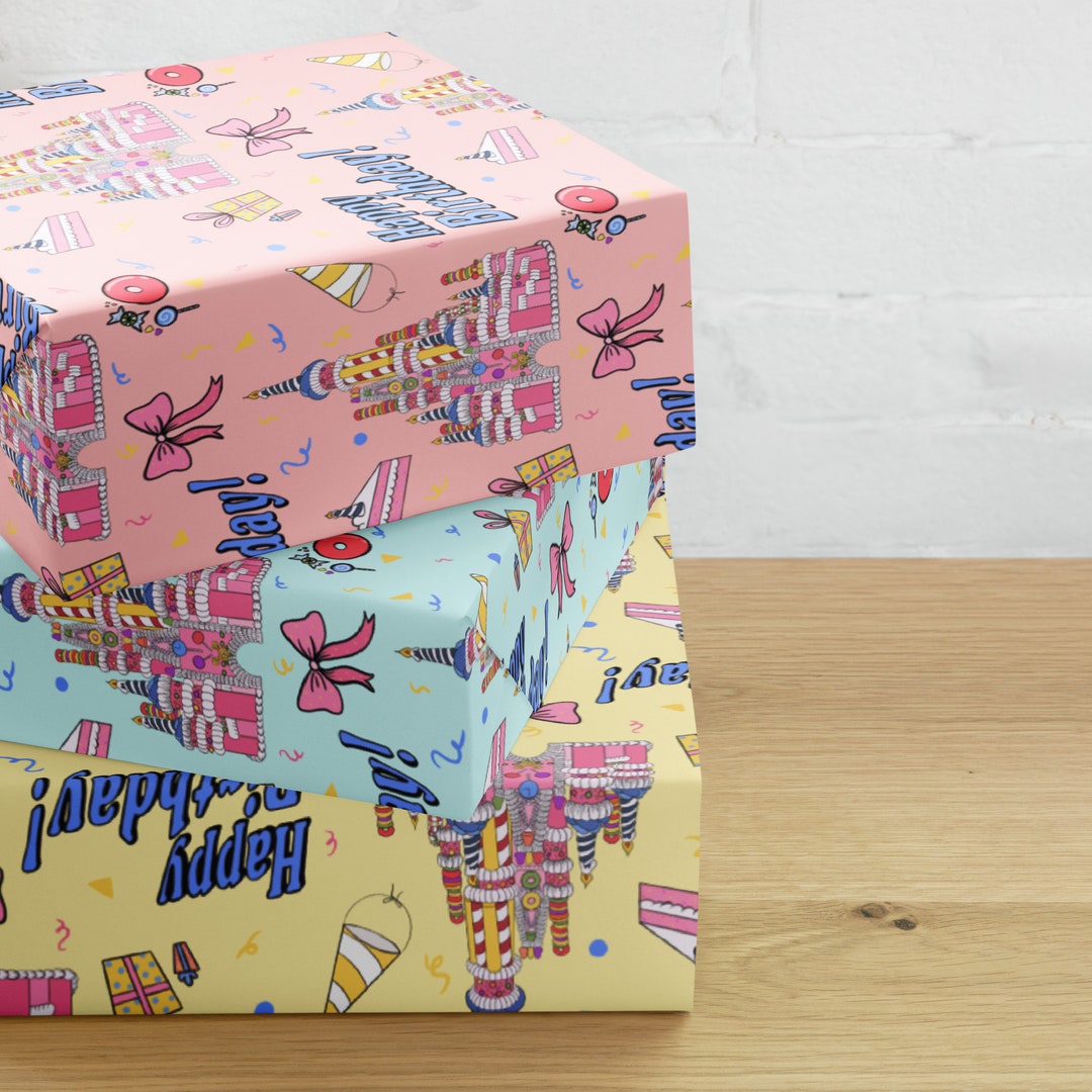 Birthday Castle - Wrapping Paper Sheets (set of 3) - Etsy