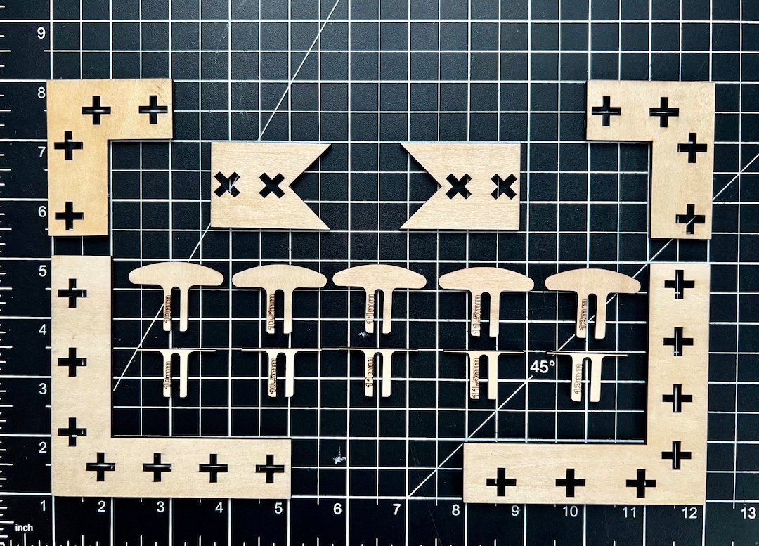 Honeycomb Pins, Low Profile Laser Cut Multiple Sized Hold Down/crumb ...