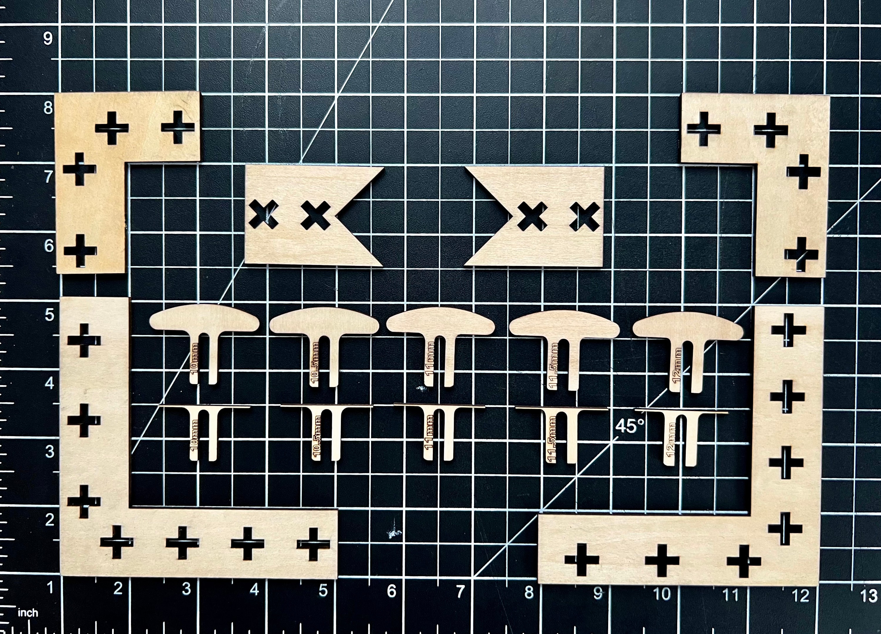 Honeycomb Pins, Low Profile Laser Cut Multiple Sized Hold Down/crumb ...