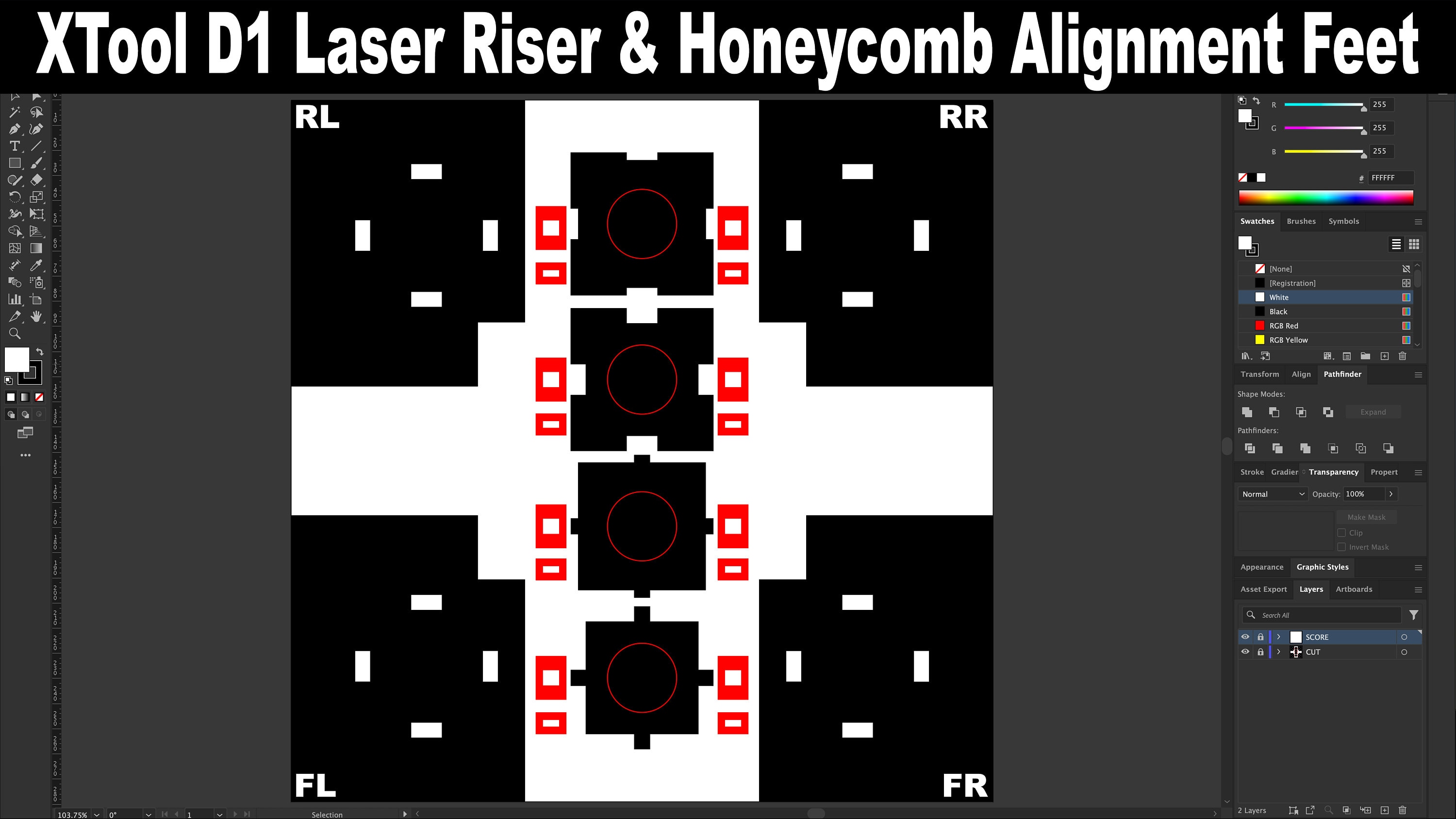 Xtool Honeycomb Alignment Feet & Adjustable Laser Riser for D1| Digital ...
