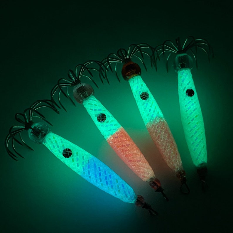 Squid Jig 1/2 Oz Weighted Jigs Handmade 30mm Wide Hook - Etsy