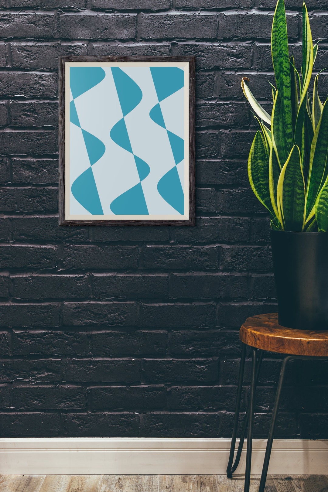Abstract Bold Mid Century Wall Art/groovy Wall Art/trendy Wall Art/70s ...