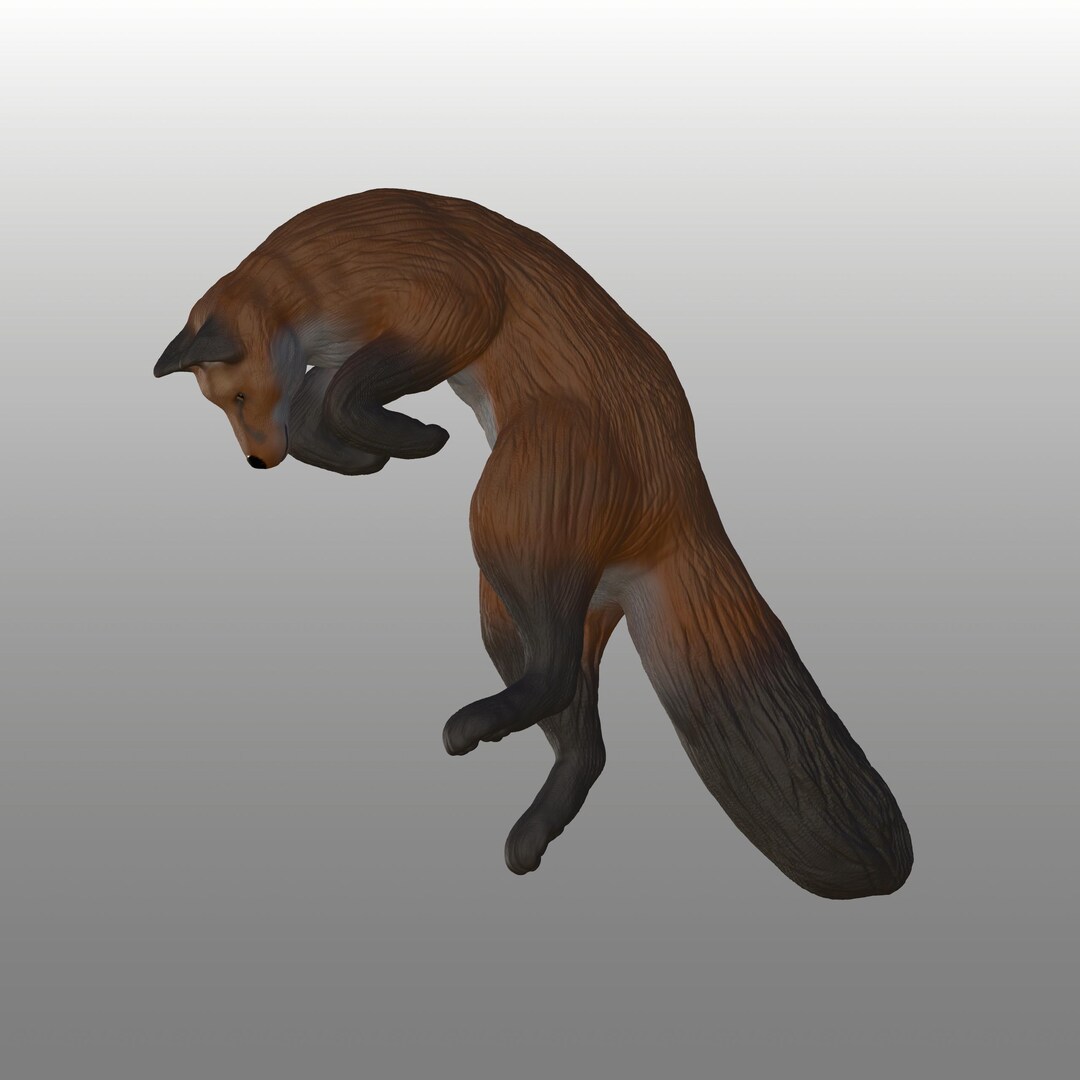 Pouncing Fox STL, Realistic Fox Model, Cute Fox STL, Printable Pouncing ...