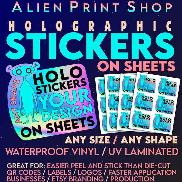 Holographic Stickers - Etsy