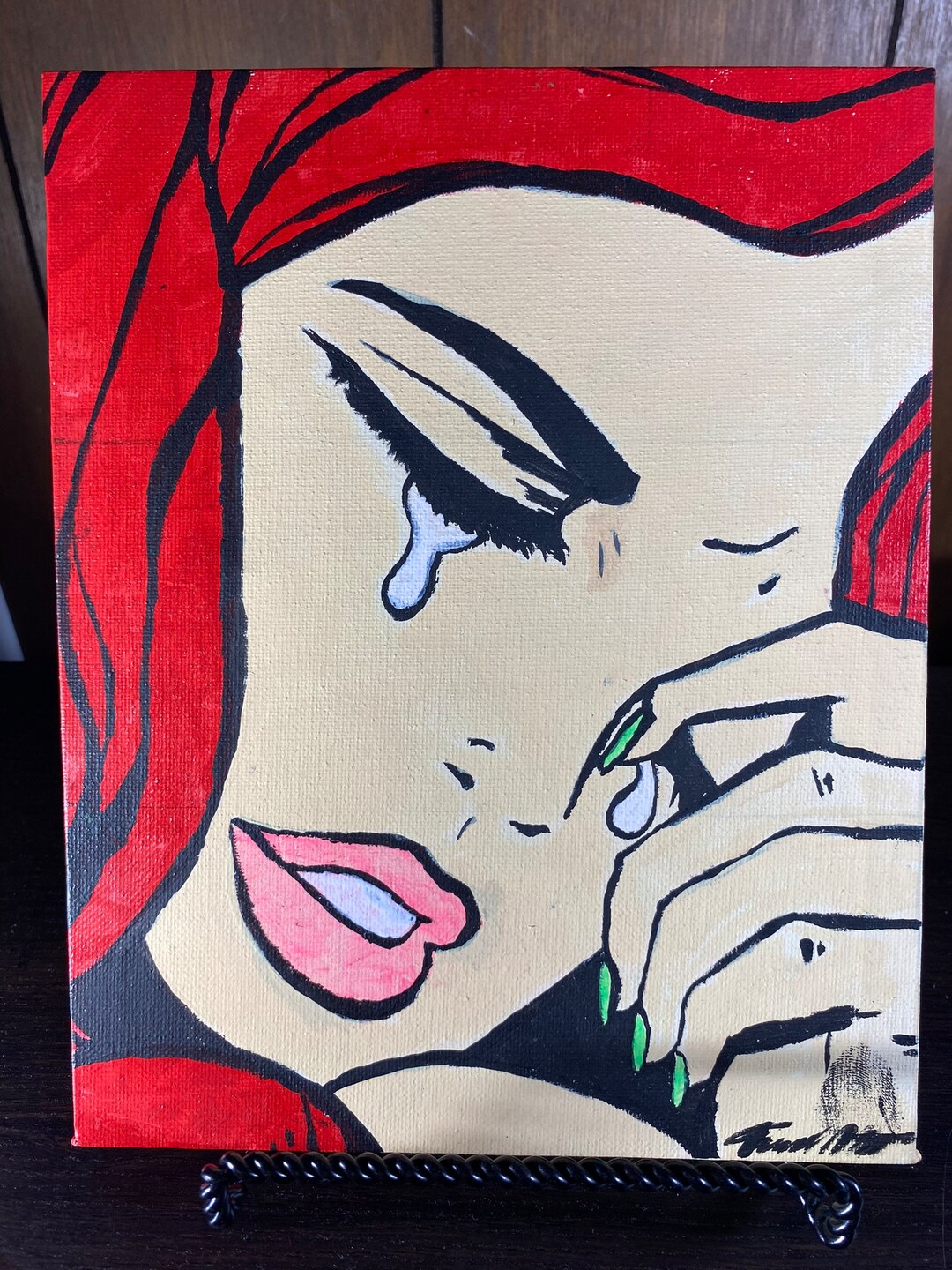 Beautiful Pop Art heartache Acrylic Painting - Etsy