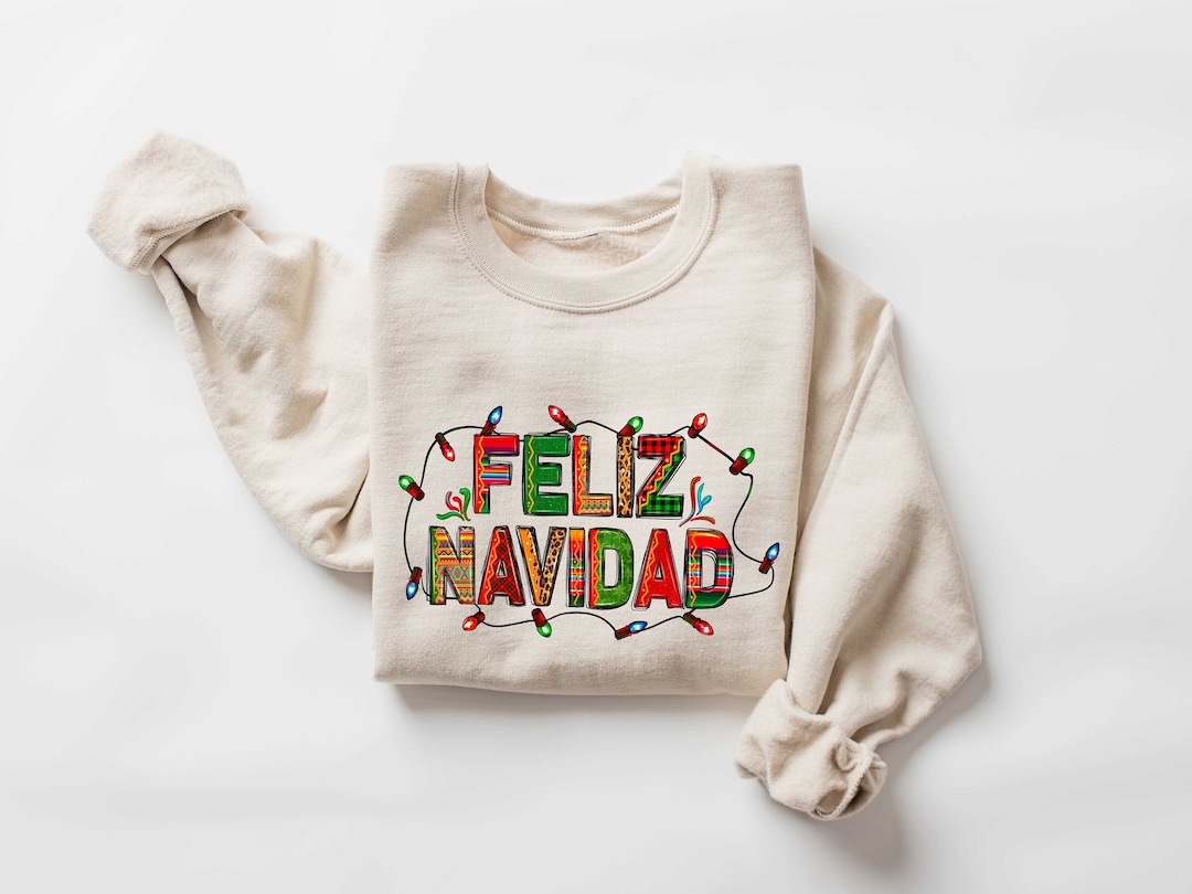 Feliz Navidad Shirt, Spanish Merry Christmas Shirt, Christmas Lights ...